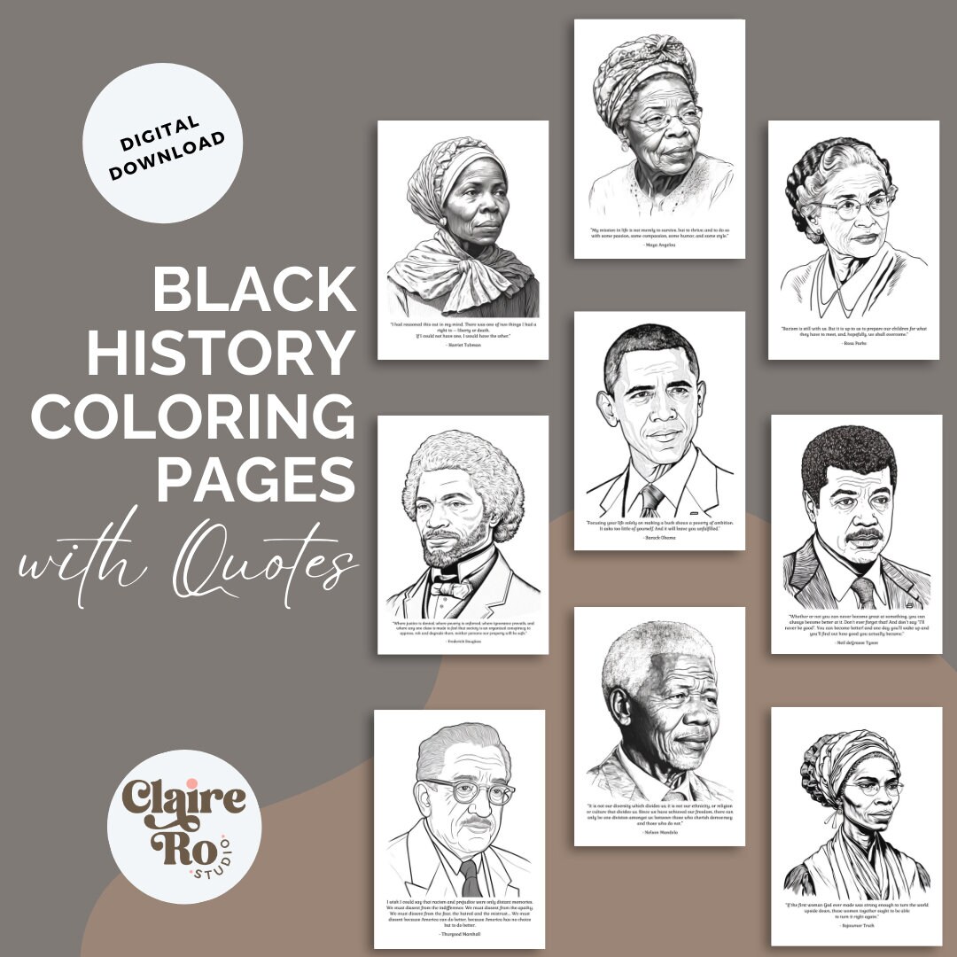 34 Black History Coloring Pages | Black History Coloring Pages With ...
