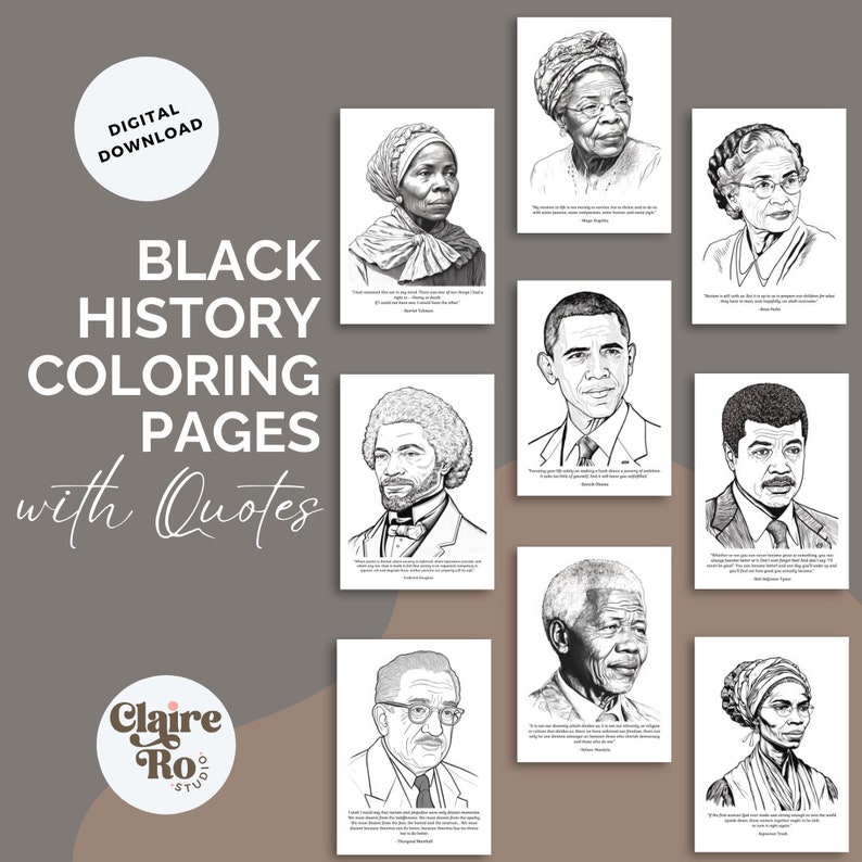 34 Black History Coloring Pages | Black History Coloring Pages With ...