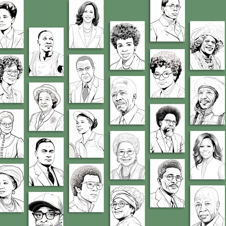 25 Black History Coloring Pages | 2 Versions Included | Black History ...