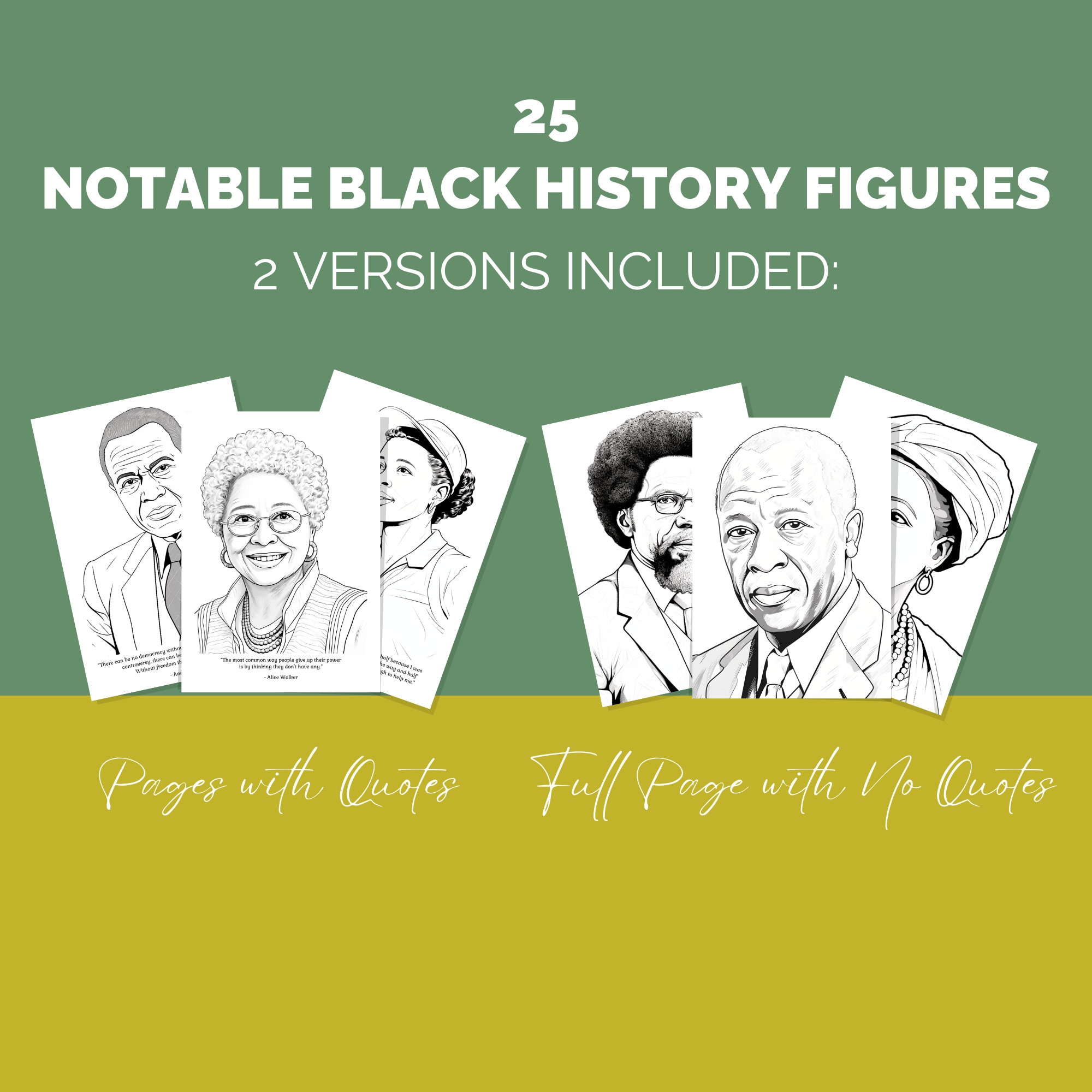 25 Black History Coloring Pages 2 Versions Included Black History ...