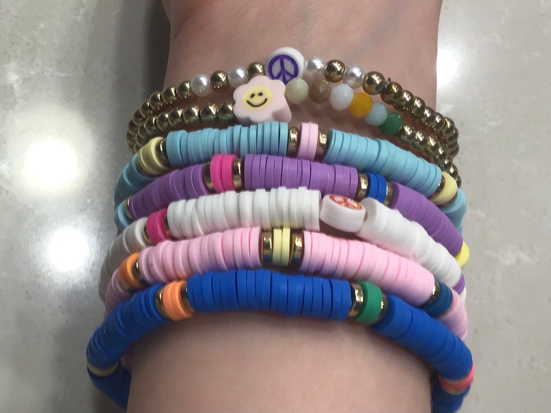 Kidcore Clay Bead Bracelets - Etsy