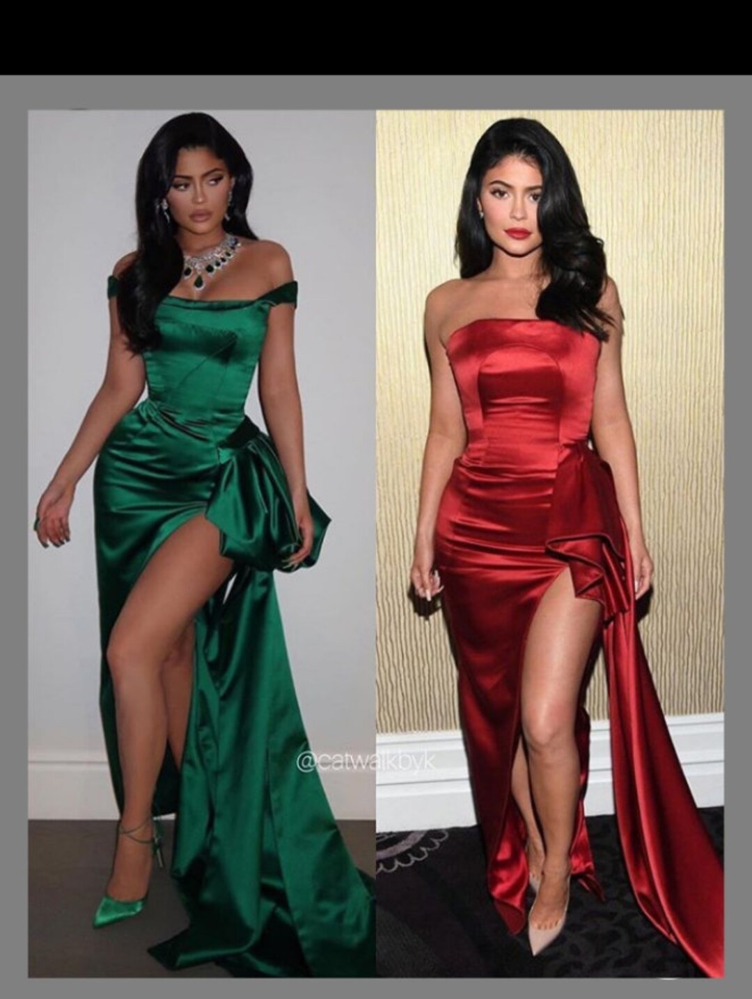 High Slit Red Prom Dress off Shoulder Red Gown Mermaid Prom - Etsy