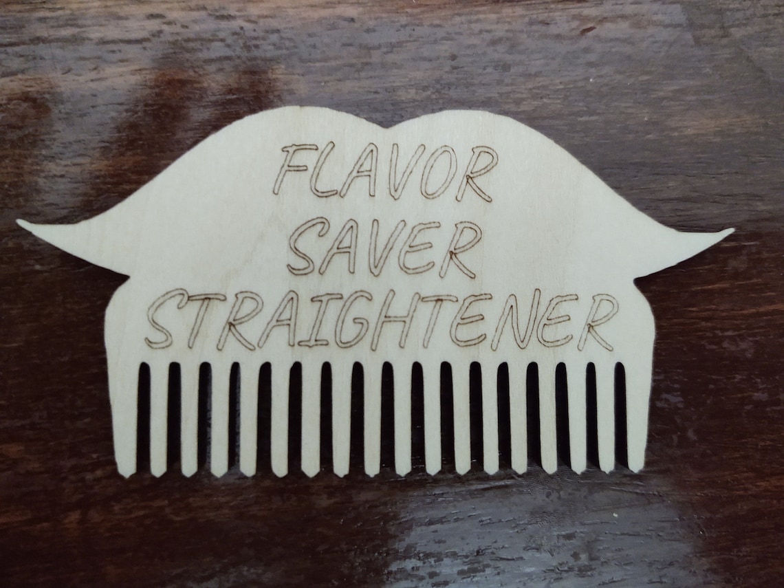 Flavor Saver Straightener Beard Comb, Customizable Sayings, Custom ...