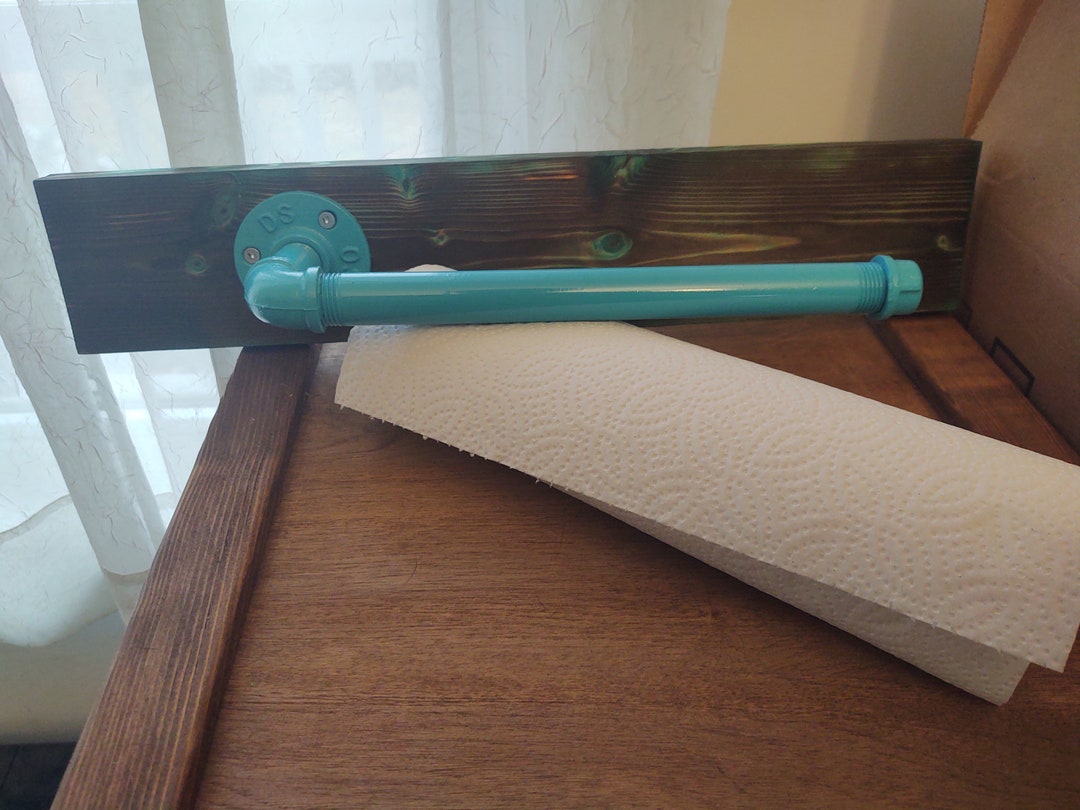 Teal Farm House Paper Towel Holder - Etsy