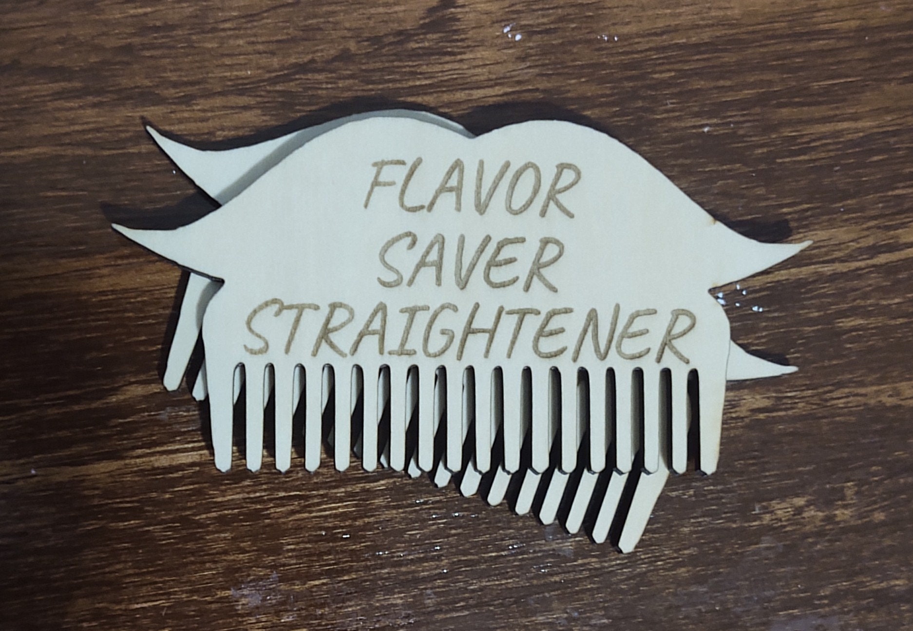 Flavor Saver Straightener Beard Comb, Customizable Sayings, Custom ...