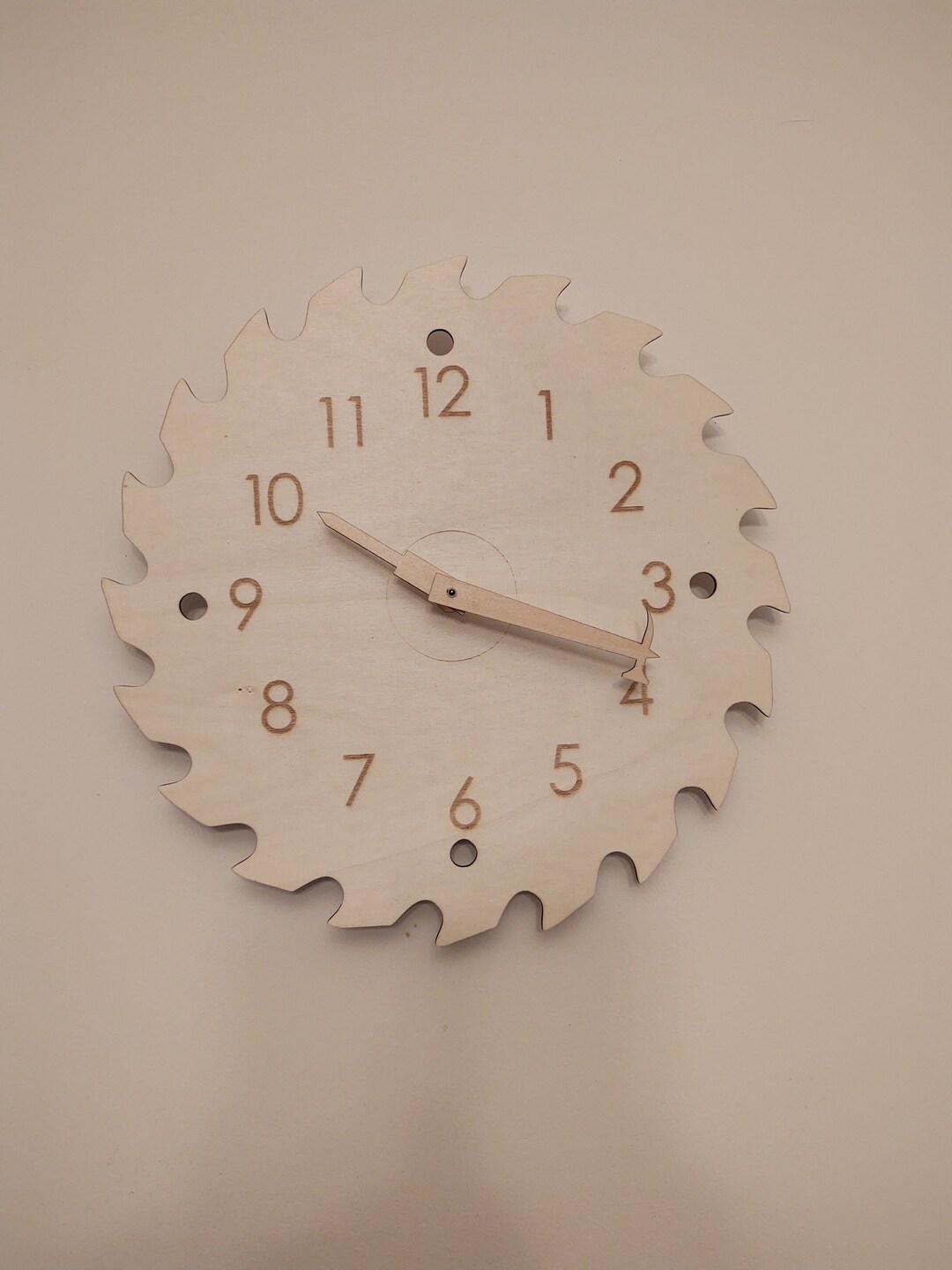 Customizable Wood Saw Clock, Workshop Clock, Man Cave Accessory, Man ...