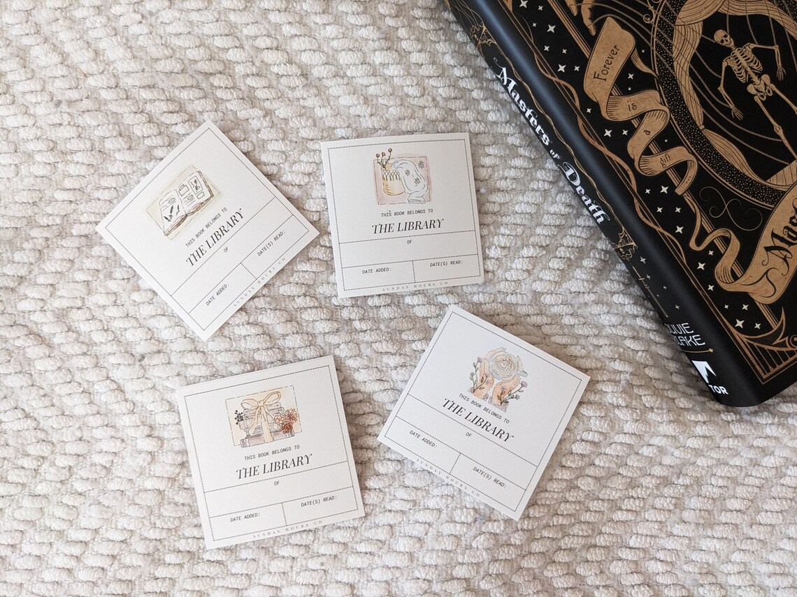 Book Plate Sticker Set - Etsy