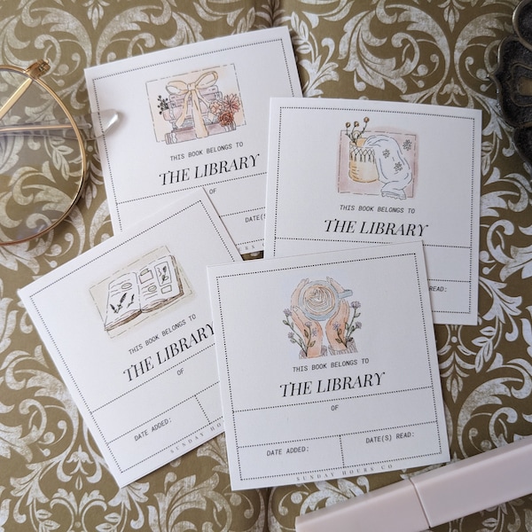 Book Plates Stickers - Etsy