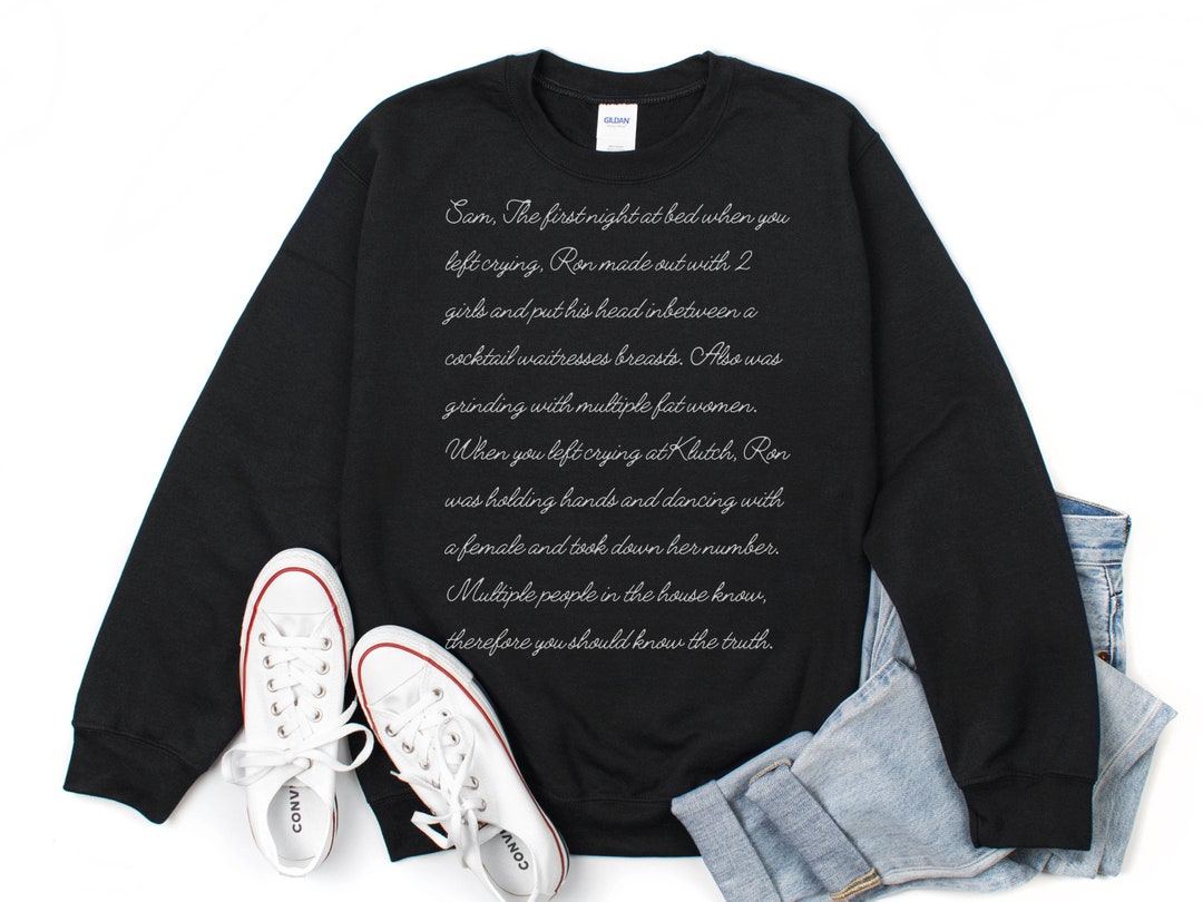 Letter to Sam Sam Ron Letter Jersey Gift Sam Letter Ron - Etsy