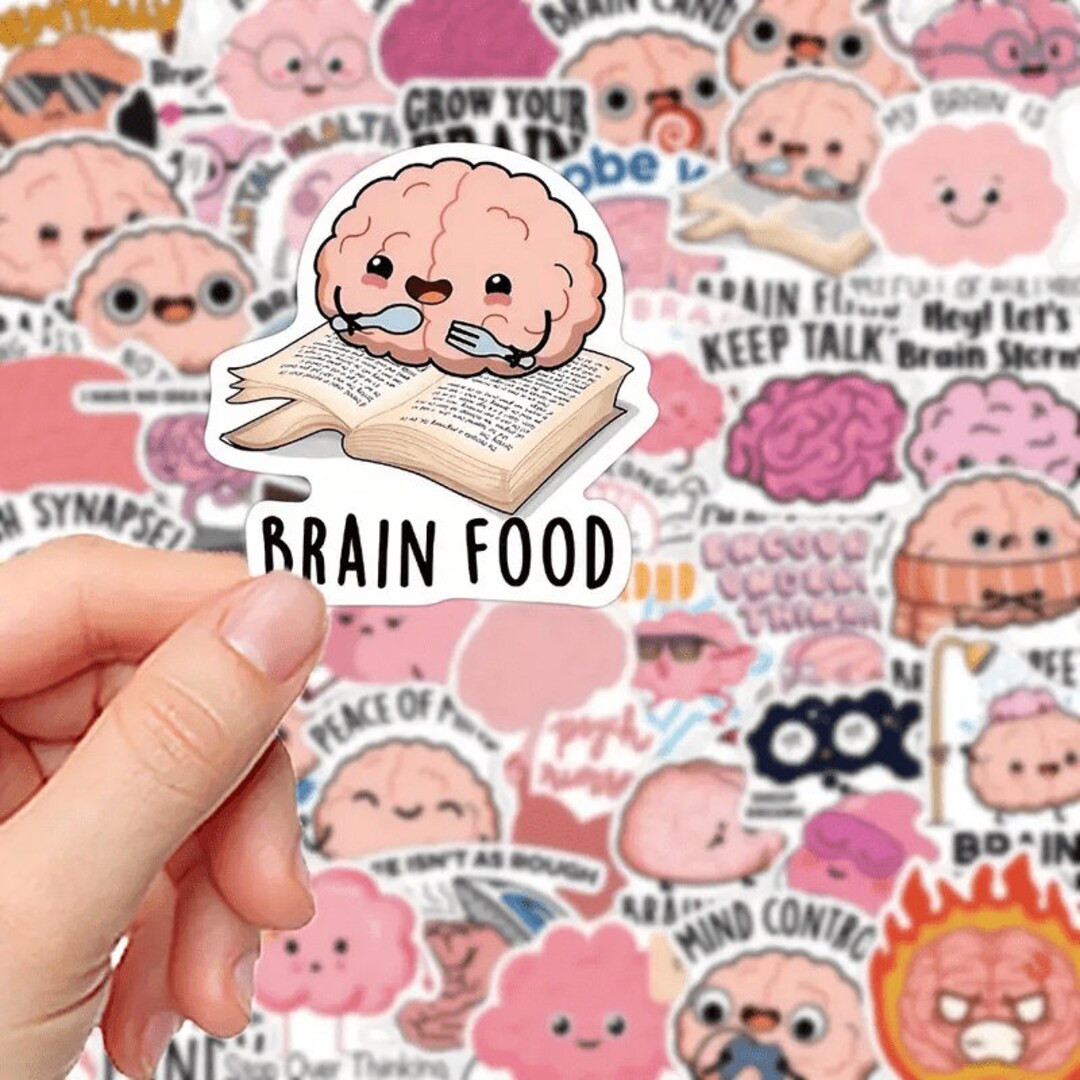 Motivational Brain Stickers, Waterproof Vinyl Decals (10/20/30 PCS) - Etsy