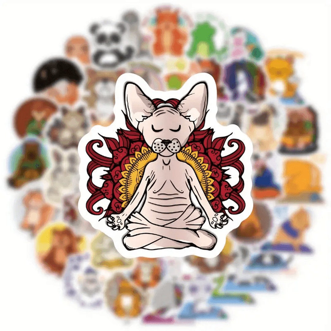 Funny Animal Yoga Stickers, Laptop Decals (10/20/30 PCS) - Etsy