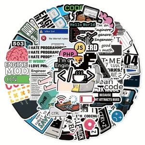 10/20/30 PCS Programmer MEME Stickers Creative Cartoon Stickers for ...