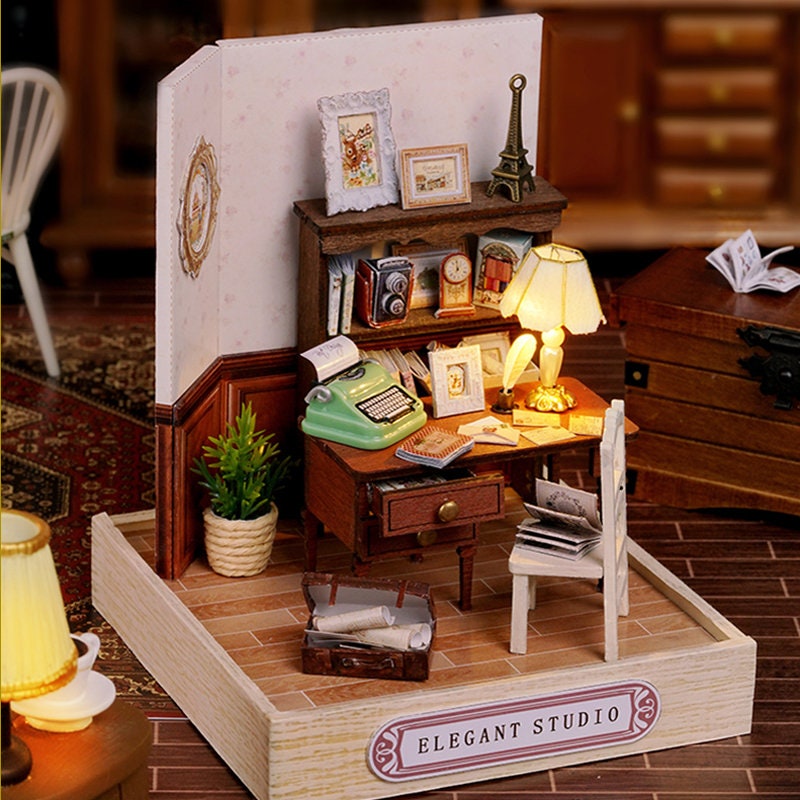 DIY Miniatures Toy Corner of Happiness Series Elegant Studio Ship Fast ...