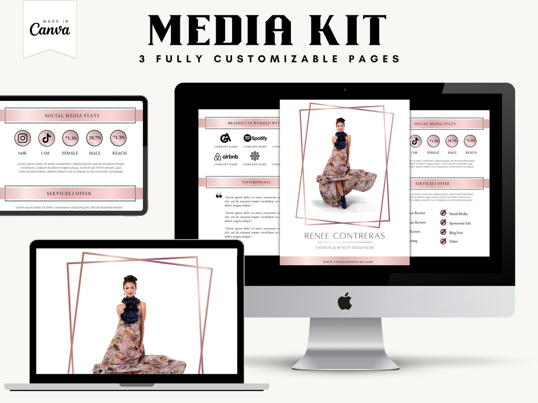 Media Kit Influencer Media Kit Influencer Portfolio Influencer Template ...