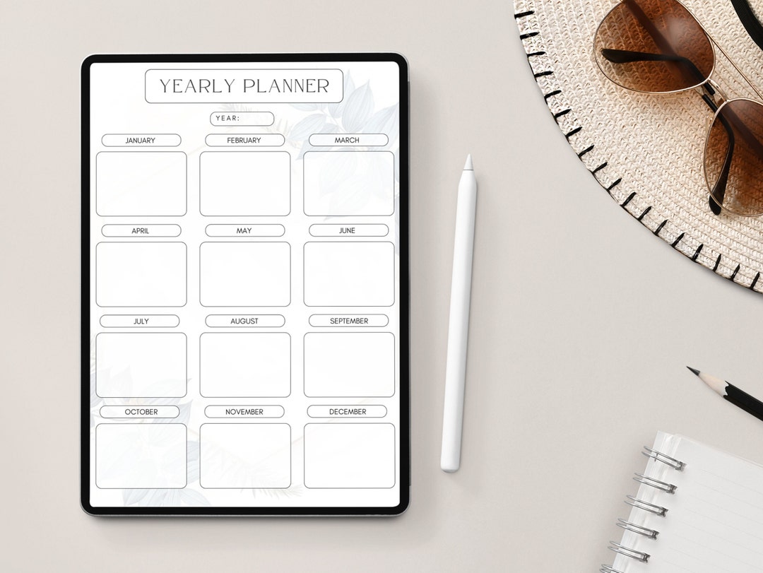 Yearly Digital Planner Page Printable Included Planner Insert Digital ...