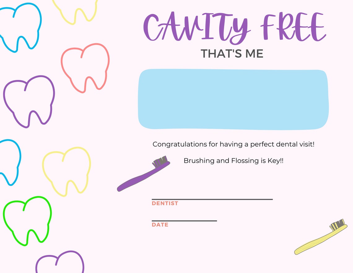 Cavity Free Certificates - Etsy