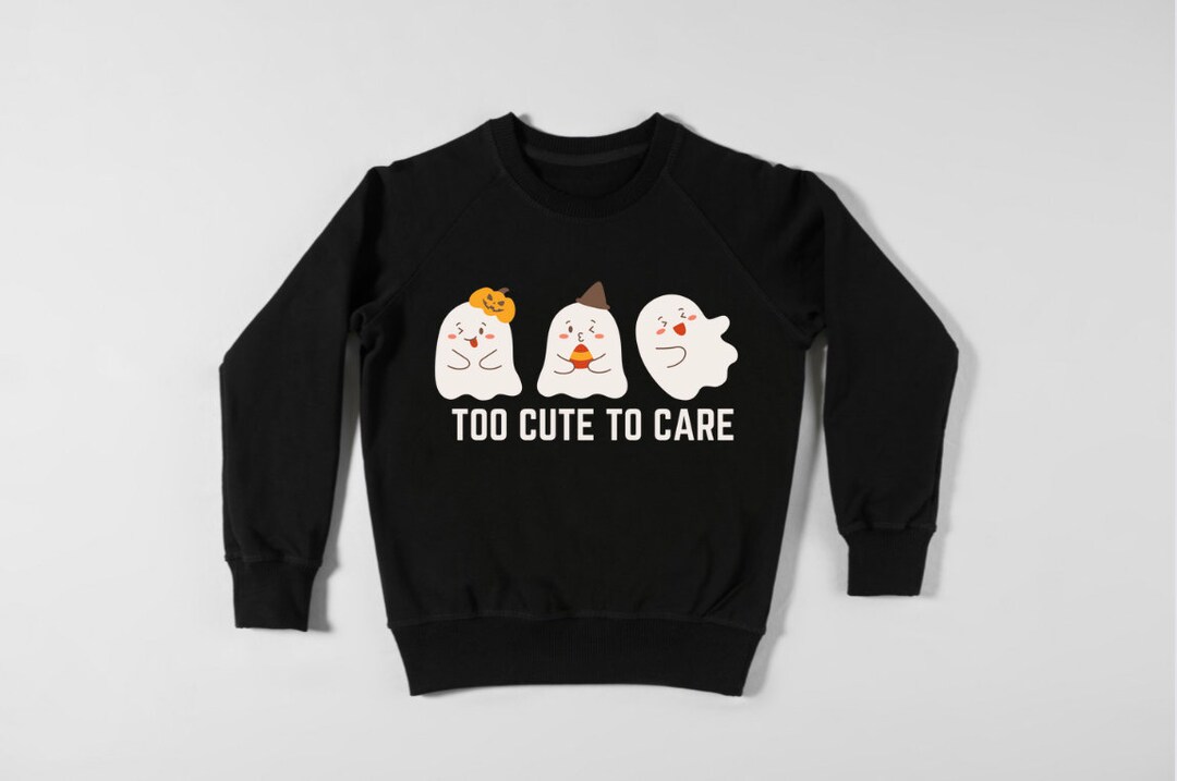 Too Cute to Care Ghost Halloween Png File Cute Ghost Goofy Ghost Png ...