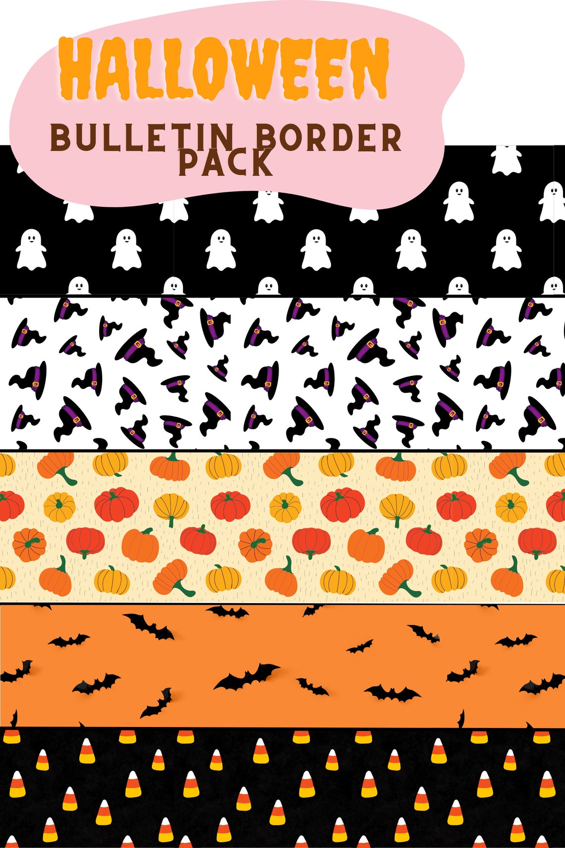 Halloween Bulletin Board Border Pack - Etsy