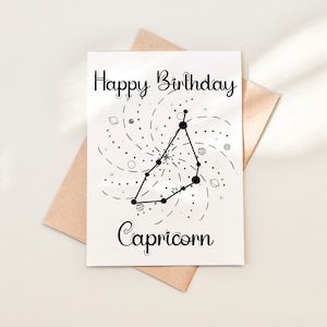 Zodiac Birthday Card BUNDLE Set Greeting Holiday Printables Editable ...