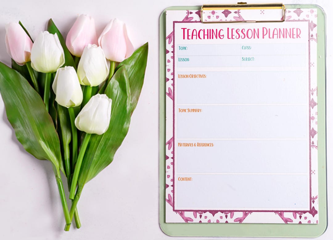 Teacher Lesson Planner Template, Lesson Notes, Lesson Summary, Teacher ...