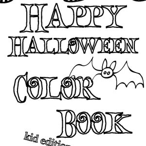 Halloween Kids Coloring Book Autumn Fall and Halloween - Etsy
