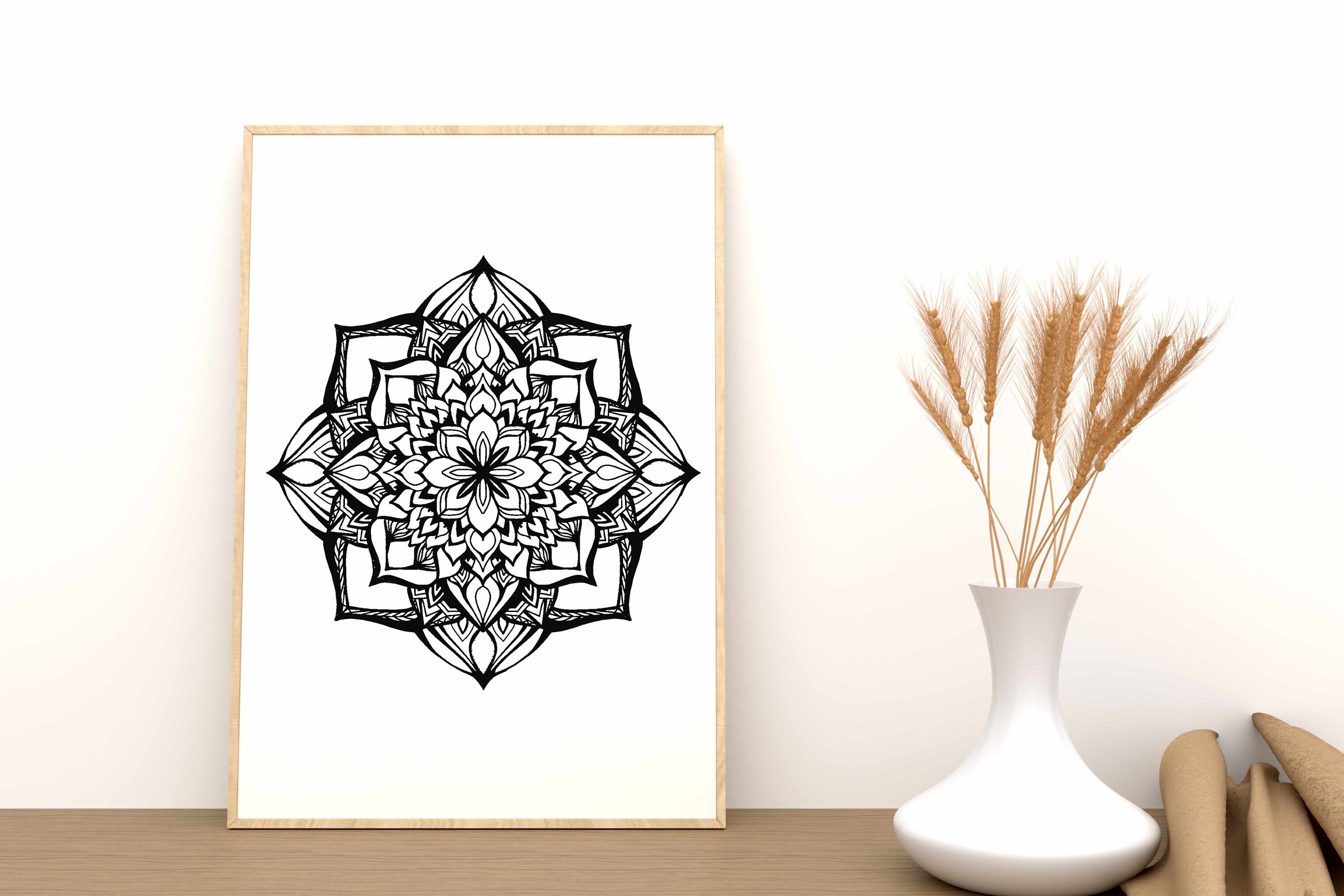 Mandala Art Digital Files for Print, Decoration, Coloring, Engraving ...