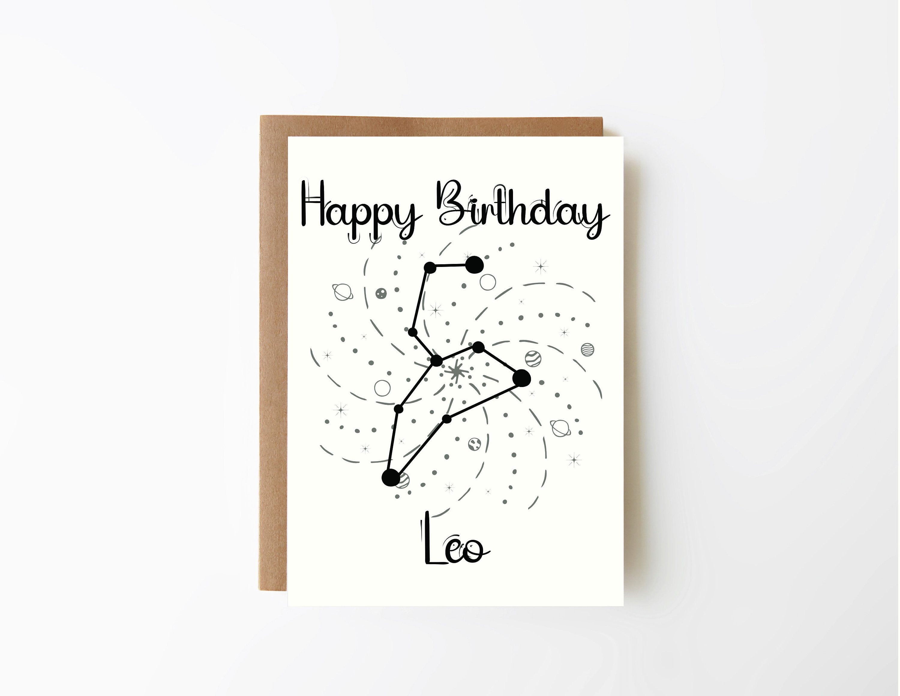 Zodiac Birthday Card BUNDLE Set Greeting Holiday Printables Editable ...