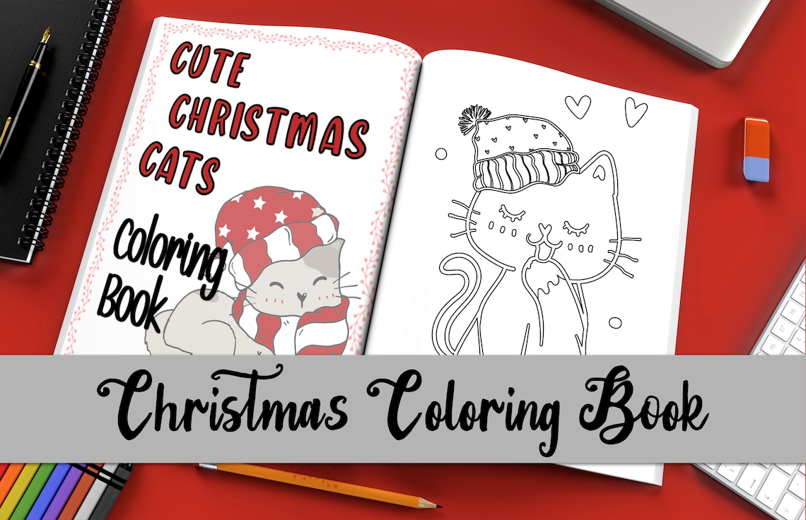 Cute Christmas Animals Christmas Holiday Winter Printable Coloring Book ...