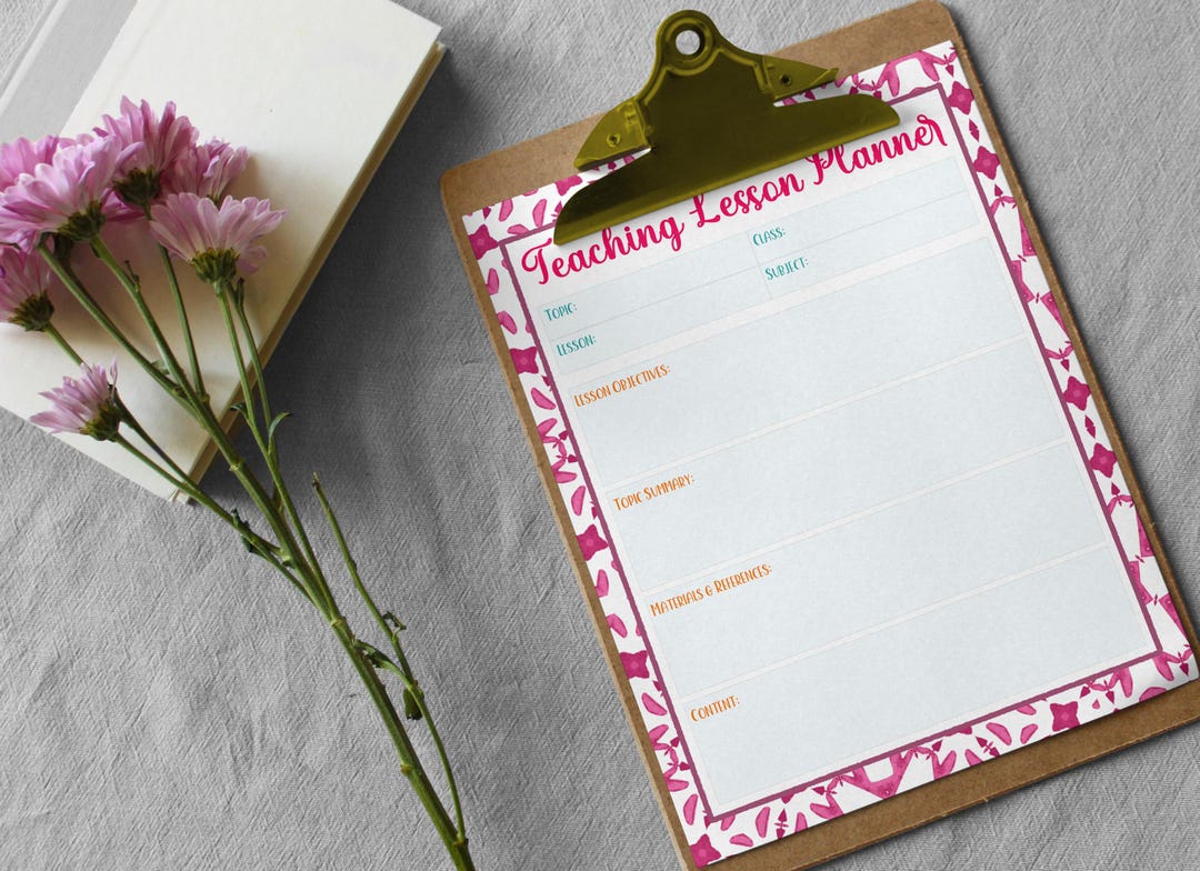 Teacher Lesson Planner Template, Lesson Notes, & Review Notes, Lesson ...