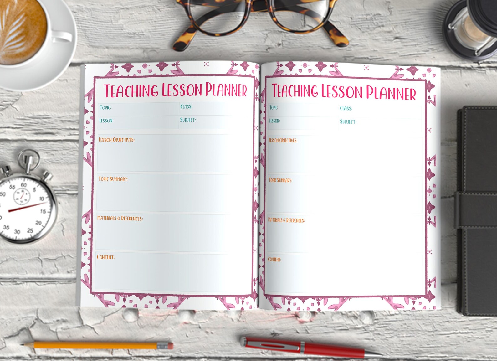 Teacher Lesson Planner Template, Lesson Notes, Lesson Summary, Teacher ...