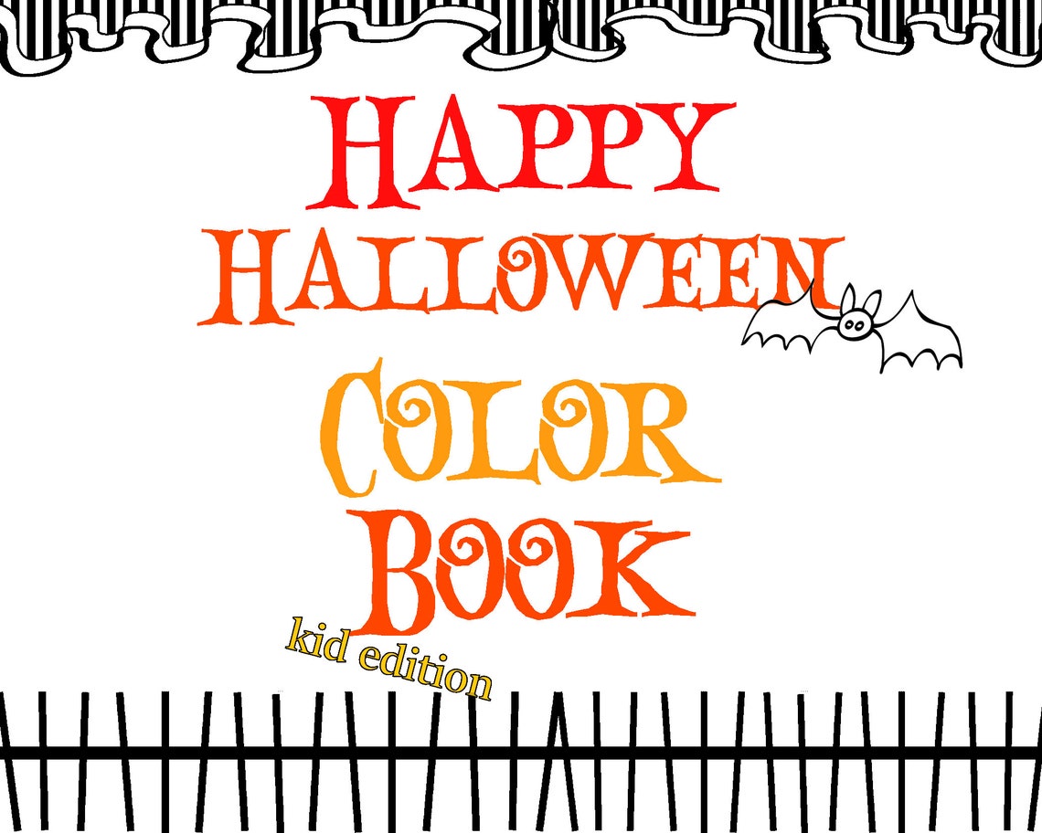 Halloween Kids Coloring Book Autumn Fall and Halloween - Etsy