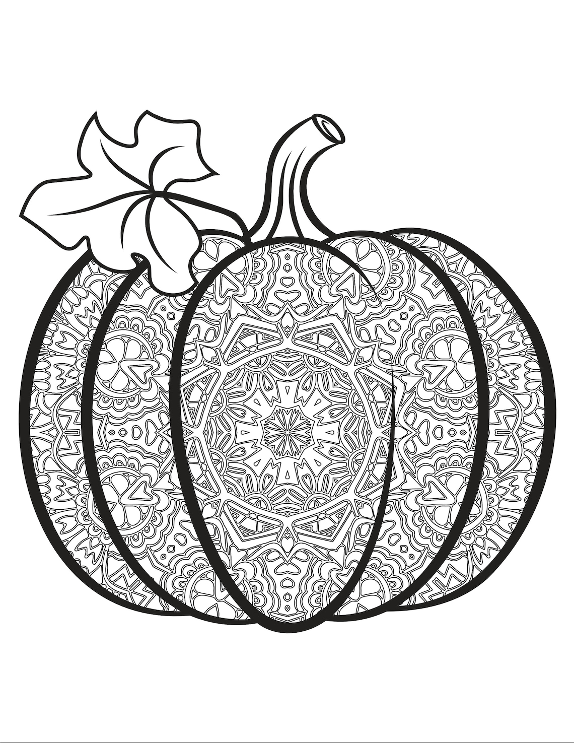 Mandala Pumpkins - Printable Coloring Pages for Adults - Fall and ...