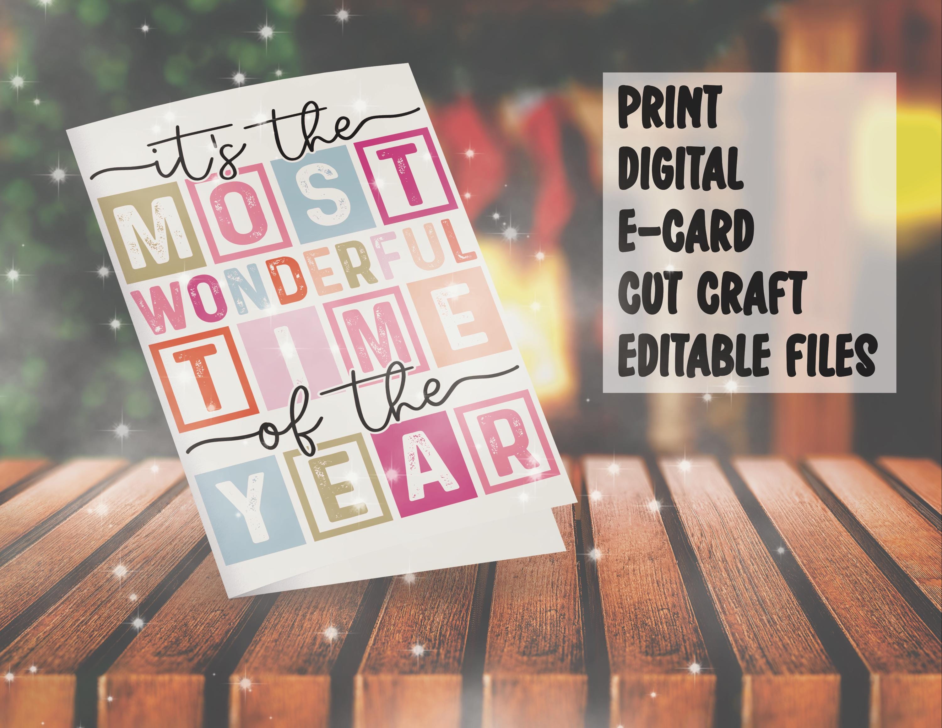2025 New Year Card - New Year's Holiday Vintage Card Printable ...
