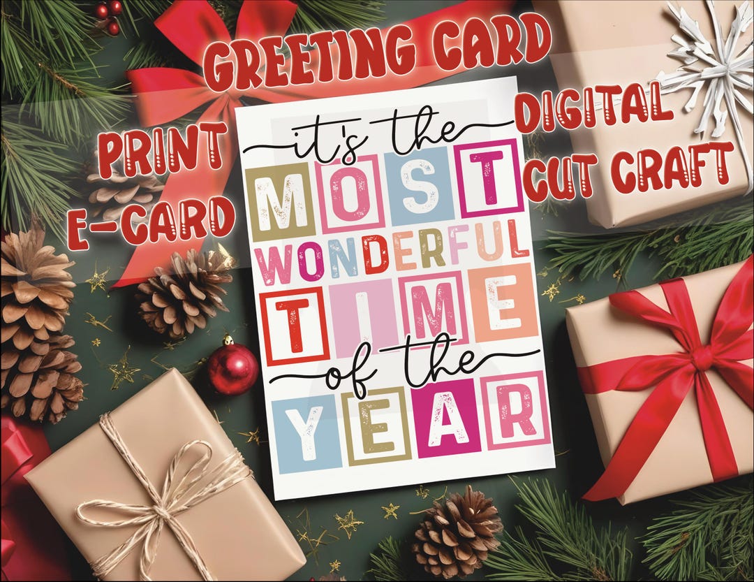 2025 New Year Card - New Year's Holiday Vintage Card Printable ...