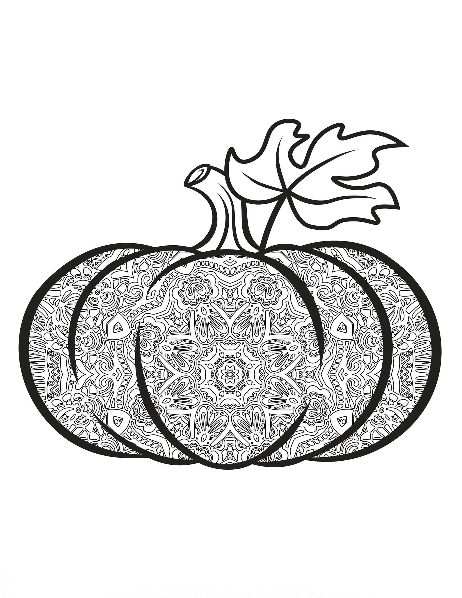 Mandala Pumpkins - Printable Coloring Pages for Adults - Fall and ...