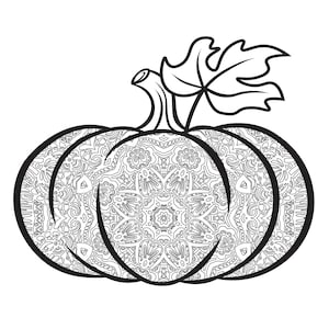 Mandala Pumpkins - Printable Coloring Pages for Adults - Fall and ...