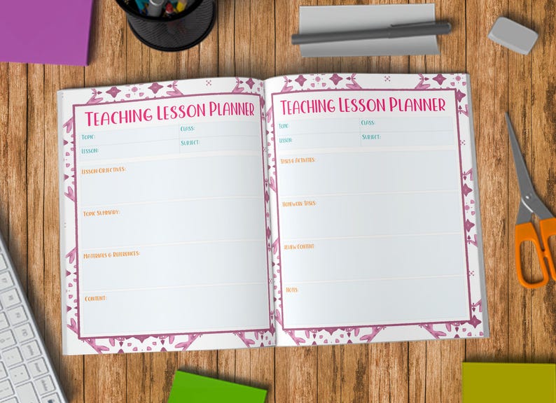 Teacher Lesson Planner Template, Lesson Notes, Lesson Summary, Teacher ...