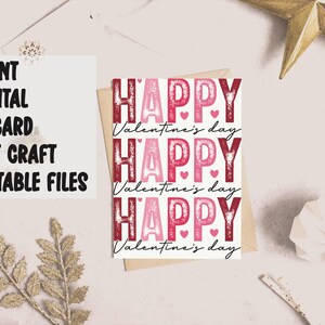 Happy Valentine's Day 2025 Holiday Greeting Card for Print/digital, E ...