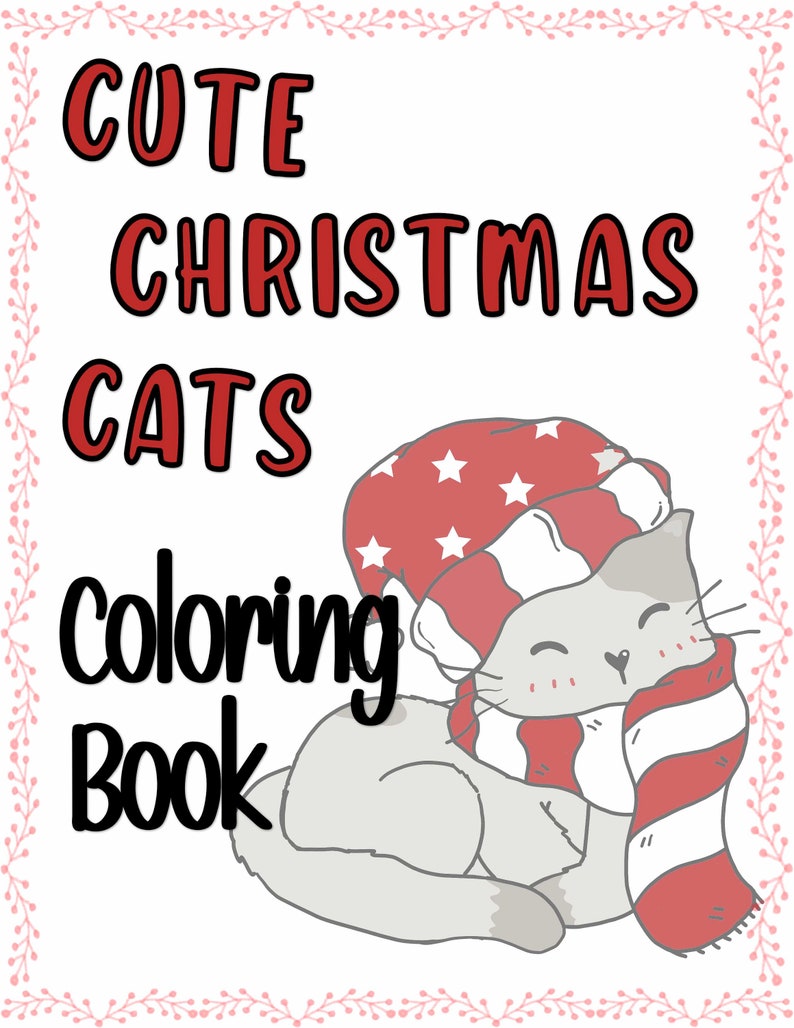 Cute Christmas Animals Christmas Holiday Winter Printable Coloring Book ...