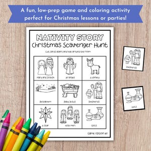 Nativity Scavenger Hunt, Christmas Scavenger Hunt, Hide and Seek Game ...