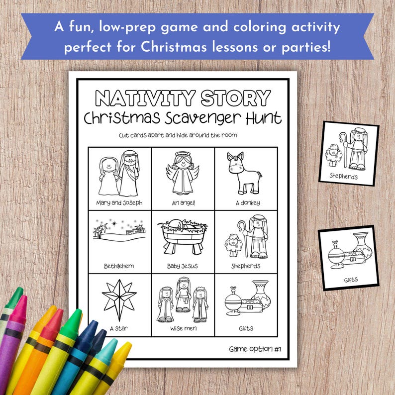Nativity Scavenger Hunt, Christmas Scavenger Hunt, Hide and Seek Game ...