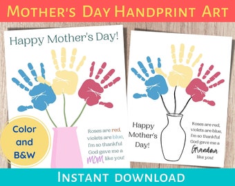 Best Mom Ever Hands Down. Handprint Mother's Day Gift From - Etsy