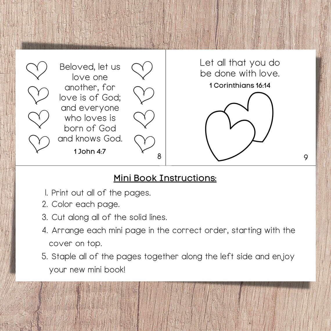Bible Coloring Pages, Valentines Mini Book, God is Love Craft, Sunday ...