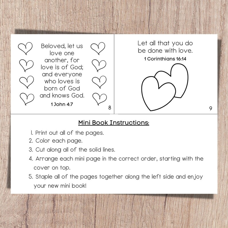 Bible Coloring Pages, Valentines Mini Book, God is Love Craft, Sunday ...