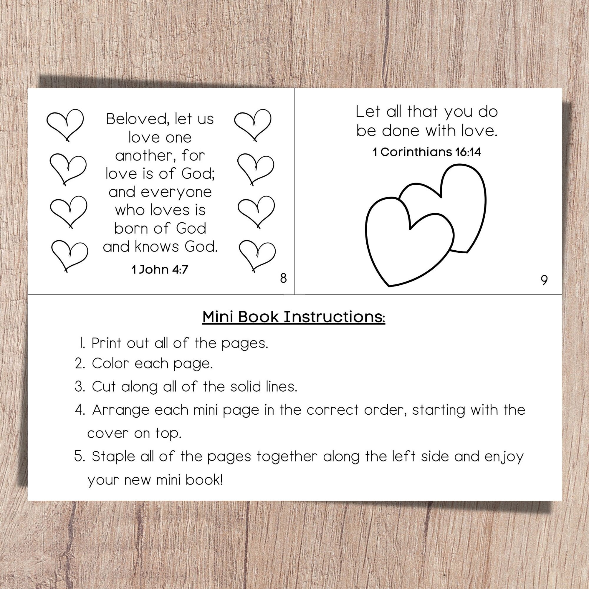 Bible Coloring Pages, Valentines Mini Book, God is Love Craft, Sunday ...