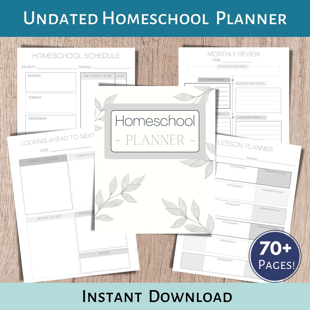 Homeschool Planner, Academic Planner, Undated Homeschool Planner ...