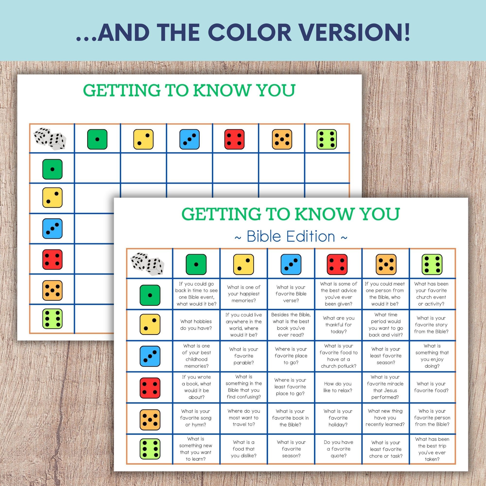 Get to Know You Dice Game, Womens Ministry Games, Church Games ...