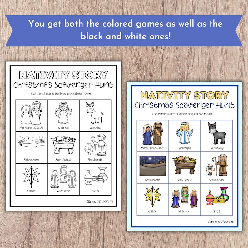 Nativity Scavenger Hunt, Christmas Scavenger Hunt, Hide and Seek Game ...