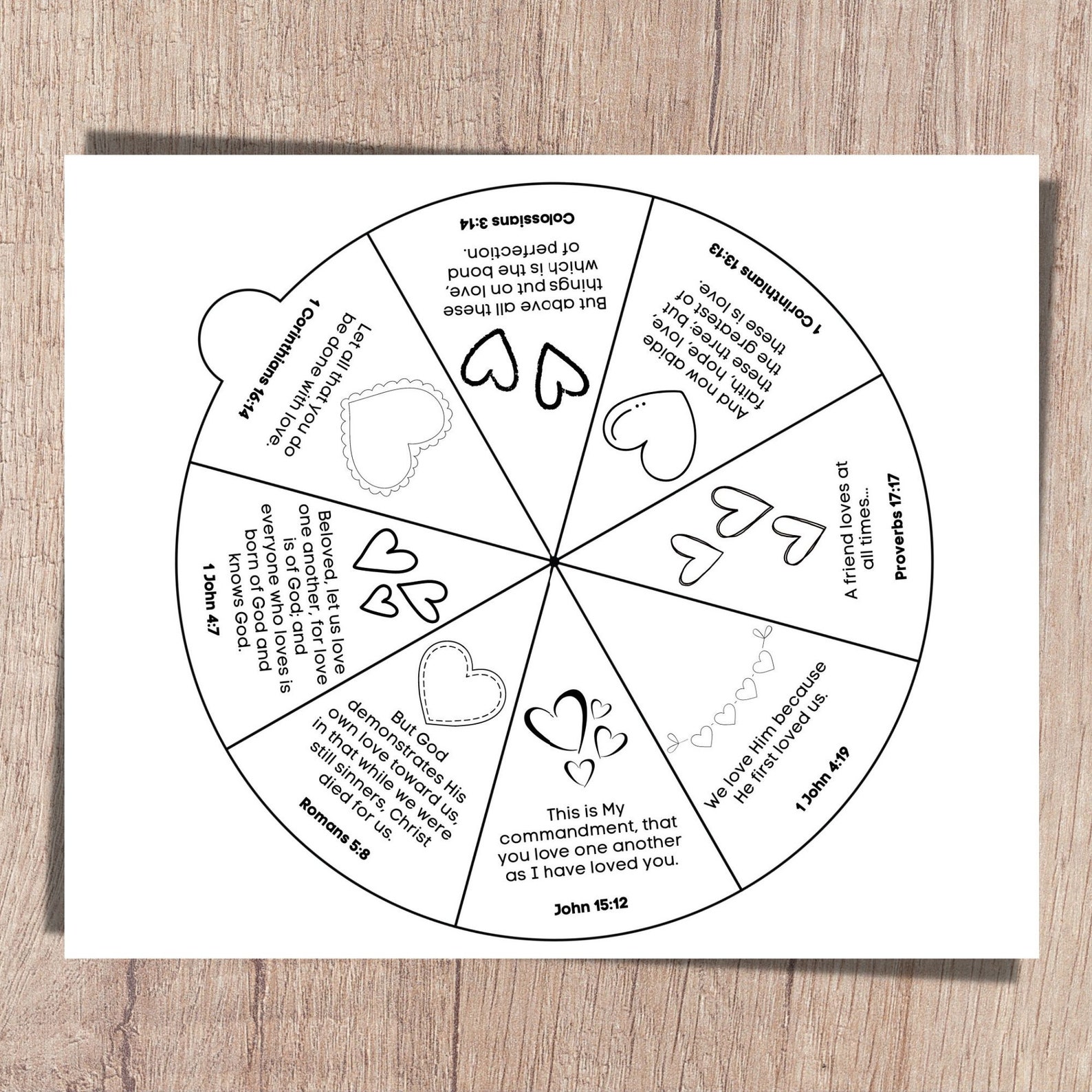 God is Love Craft, Spinner Wheel, Story Wheel, Sunday School Valentines ...