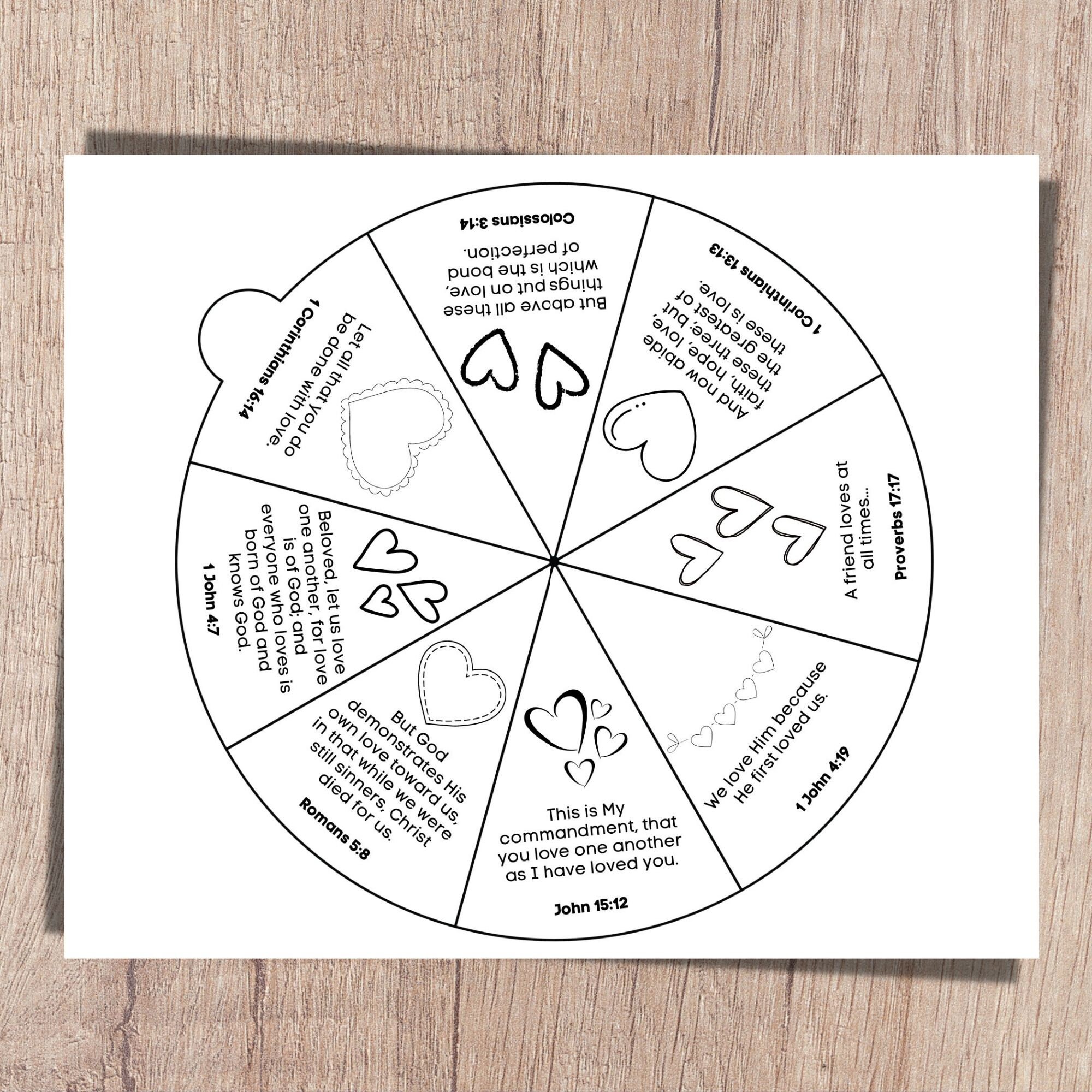 God is Love Craft, Spinner Wheel, Story Wheel, Sunday School Valentines ...